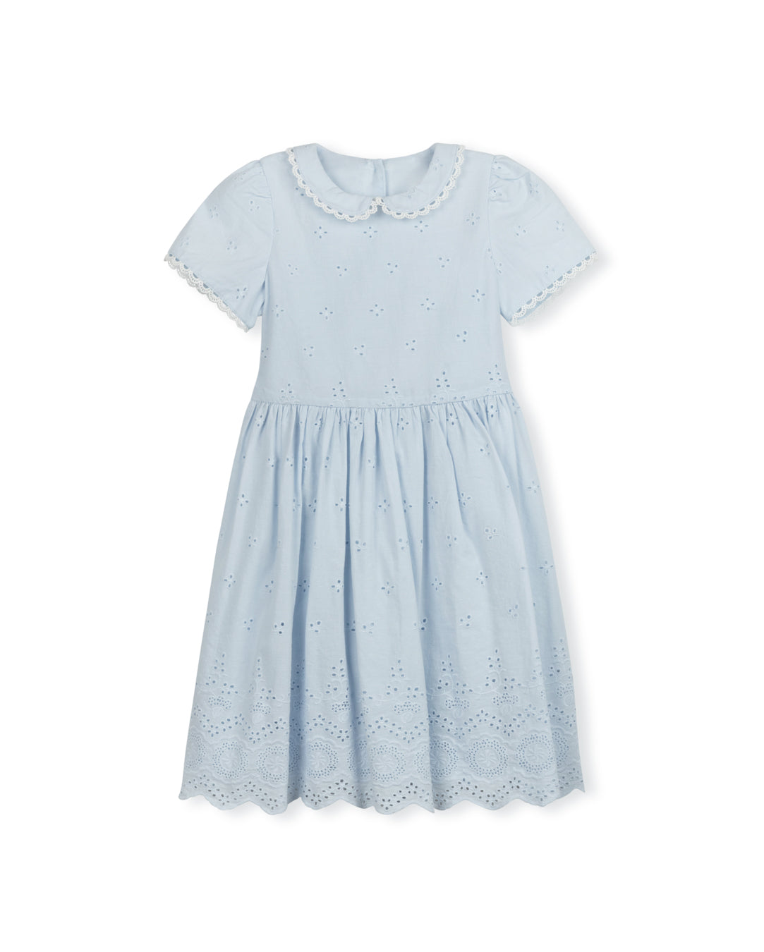Avery Eyelet Cotton Lace Trim Dress