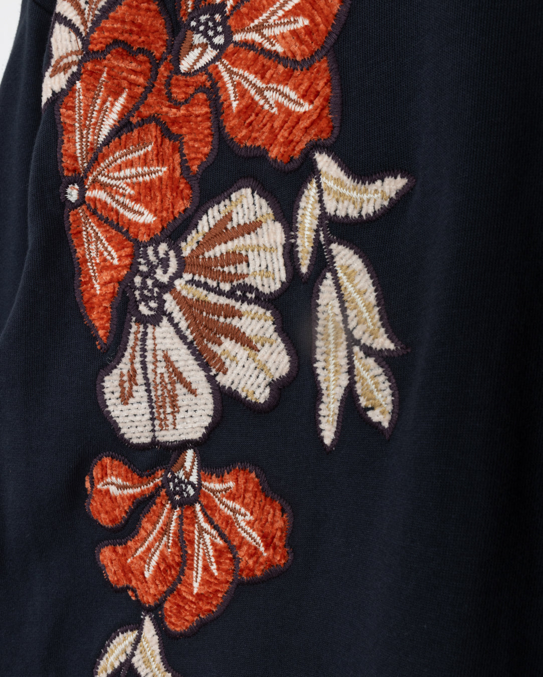 Flower Embroidered Sweatshirt